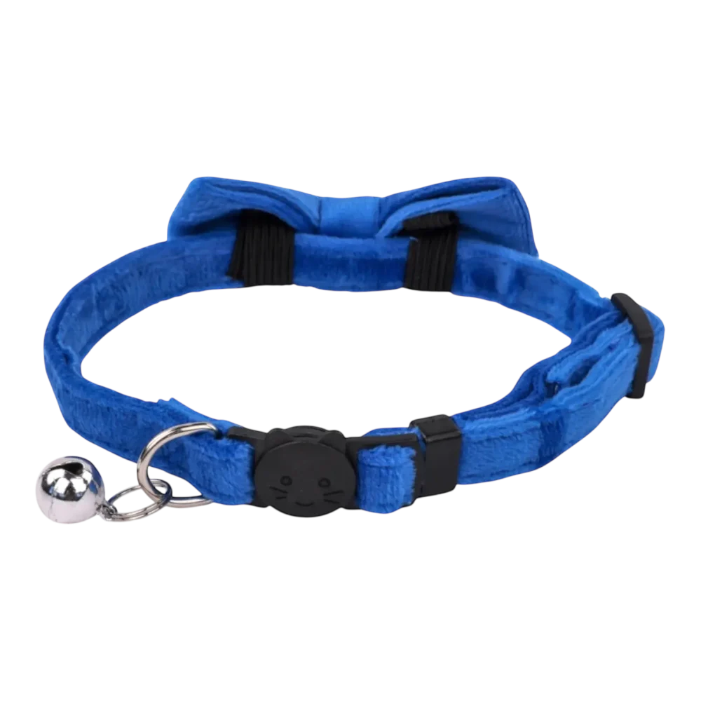 Cat Collar – Velvet – Blue | BEE LOVETT